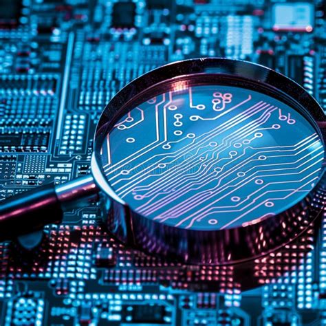 Magnifying Glass Highlights Computer Security System Essential For
