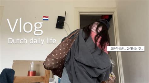 🇳🇱 네덜란드 교환학생 일상 Vlog 유럽 마트 물가 네덜란드에서 같이 장 봐요 🛒 첫눈 보고 양송이 스프 만들어 먹는 일상 교환학생으로 살아남기 👩‍🍳