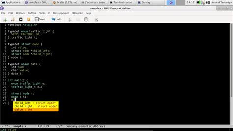 gnu emacs as a lightweight ide auto suggest data structure r emacs
