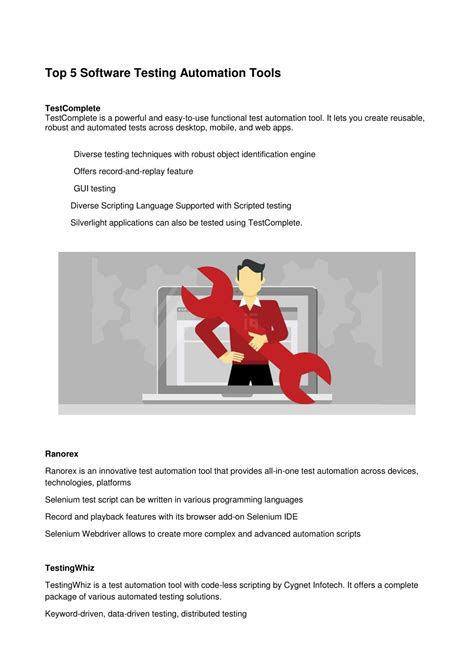 Ppt Top 5 Software Testing Automation Tools Powerpoint Presentation Free Download Id8043007