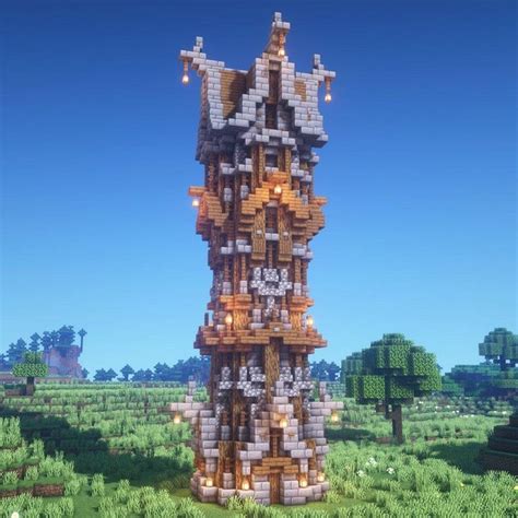 Whats Everyone Think Of My Medievalfantasy Tower Minecraftbuilds