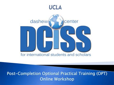 Post Completion Optional Practical Training Opt