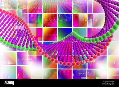 Digital Illustration Of DNA In Color Background Stock Photo Alamy