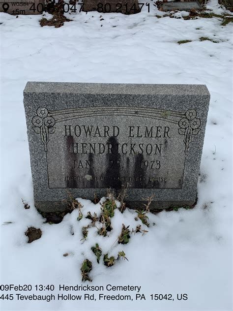 Howard Elmer Hendrickson 1973 1973 Find A Grave Memorial