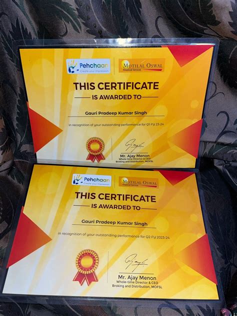 Latepost Certification Careergrowth Motilaloswal Grateful Gauri