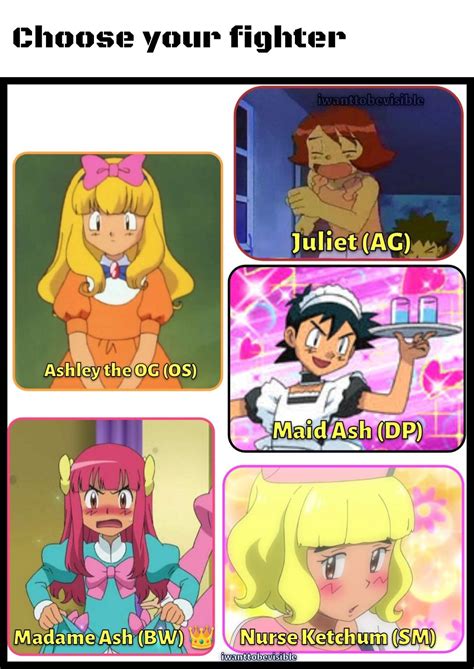 Choose Your Fighter Fun Fact Ash Has Crossdressed In Every Series Besides Xy R Pokemonanime