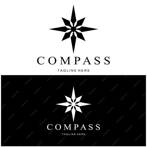 Premium Vector Simple Compass Logo Design For Adventurecamping Nature