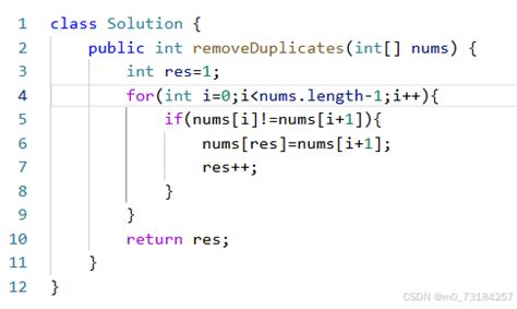leetcode 删除有序数组中的重复项java实现 java 删除重复数组元素 CSDN博客