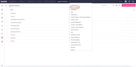 Creating Vendor Mapping Facilio Documentation