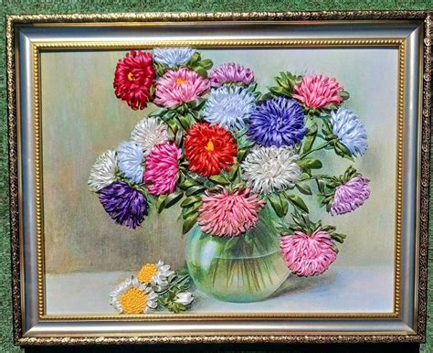 Картина айстри у вазі — ціна 950 грн у каталозі Картини Купити товари для дому та побуту за