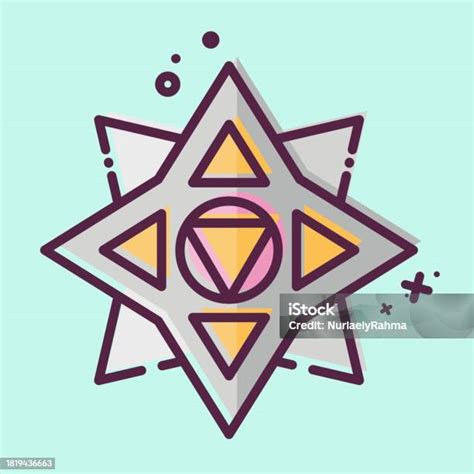 아이콘 수리검 닌자 기호와 관련이 있습니다 Mbe 스타일 심플한 디자인 편집 가능 간단한 일러스트레이션 3차원 형태에 대한 스톡 벡터 아트 및 기타 이미지 Istock