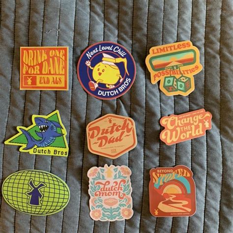 Dutch Bros Stickers Smaller Pack 9 Sold Together Depop