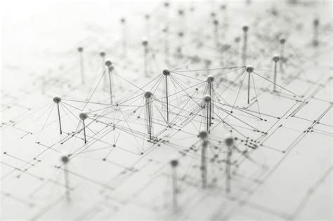 Abstract Network Connection With Lines And Spheres On White Background Stock Image Image Of