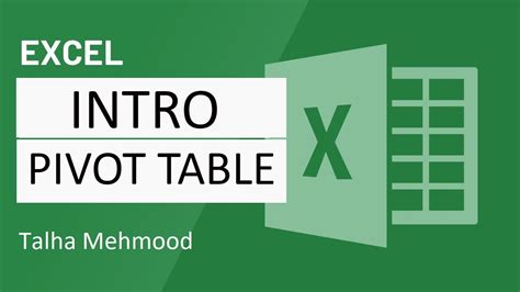 Introduction To Pivot Table In Ms Excel Urdu Hindi Youtube