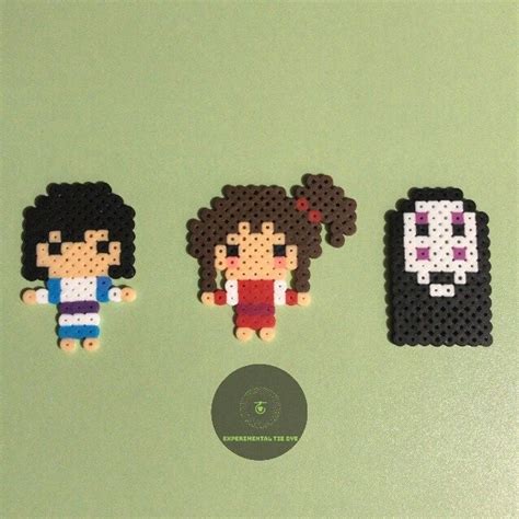 Chibi Perler Sprites Full Set Anime Perler Beads Hama Bead Keychains Anime Pixel Art