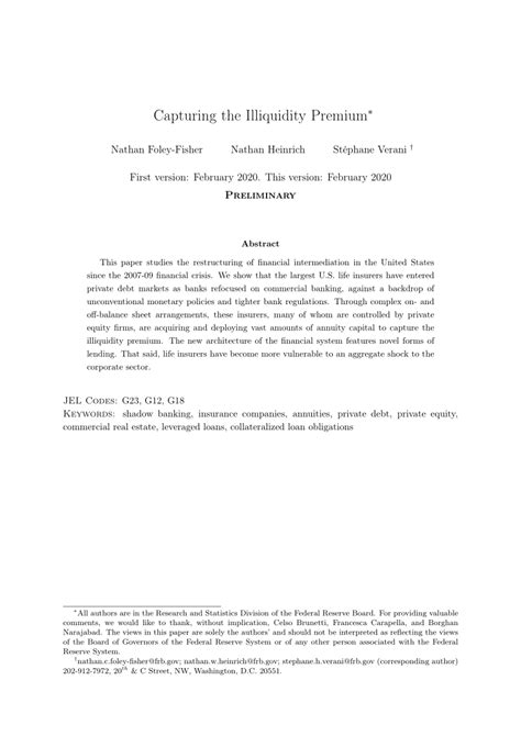 Pdf Capturing The Illiquidity Premium