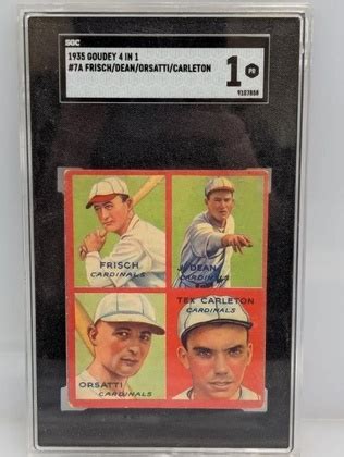 Find And Bid On Lot 1c 1935 Goudey 4 In 1 Frisch Dean Now For Sale