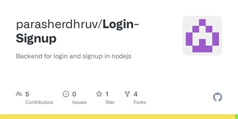 Github Parasherdhruv Login Signup Backend For Login And Signup In Nodejs