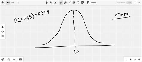solved if x is a normal random variable with mean 40 and standard