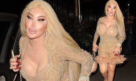 Jessica Alves Showcases Her Incredible Figure In A Skin Tight Nude Mini As She Hits The Theatre