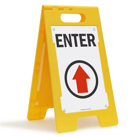 Enter Up Arrow Fold Ups® Floor Sign Sku Sf 0138