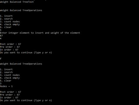 java program to implement weight balanced tree kashipara