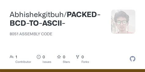 Github Abhishekgitbuhpacked Bcd To Ascii 8051 Assembly Code