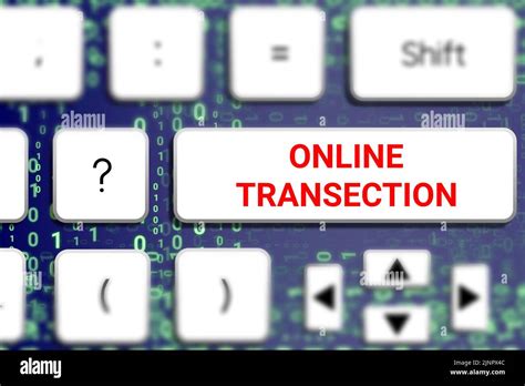 Online Transaction Button On Key Board And Code Numbers Concept For Online Purchases Shopping