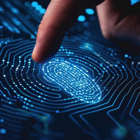 Premium Photo Authentication Login Or Cybersecurity Fingerprint And Secure Online Connection