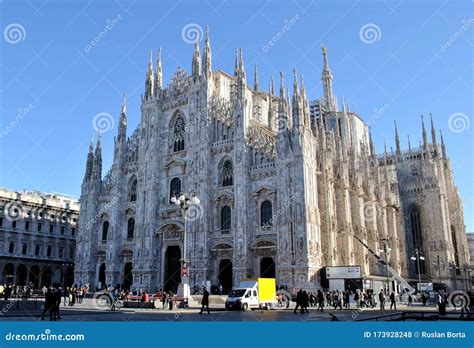 Milan Old Italian Town Cathedral Duomo Medieval Buildings Urban Details