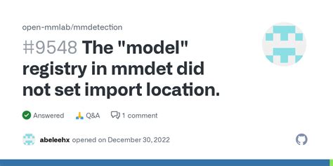 the model registry in mmdet did not set import location · open mmlab