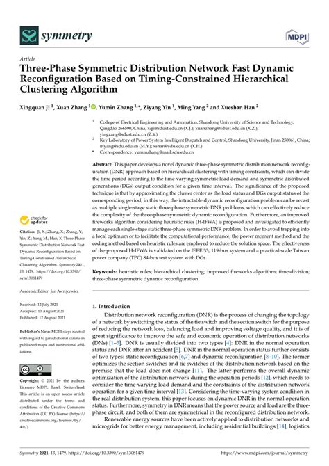 pdf three phase symmetric distribution network fast dynamic