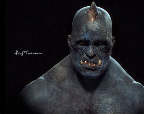 Blue Ogre Grey Skin Orc Japanese Ogre Art Japanese Orc