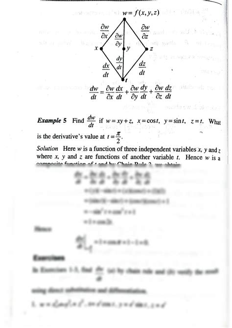 solution chain rule 3 for function of three variables examples and