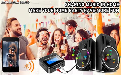 Amazon Com Bluetooth Transmitter Receiver For TV Audio Adapter For Home Stereo With RCA 3 5mm