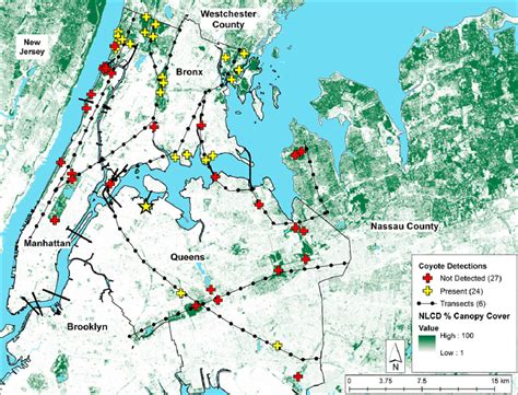 Camera Trap Locations Placed Along Transects Dotted Lines And