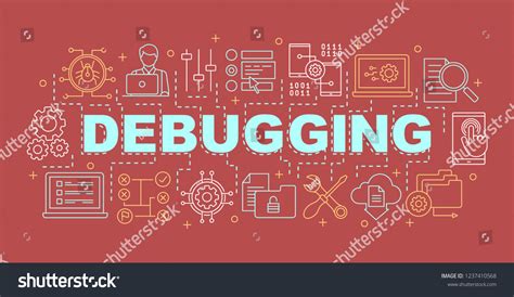 Debugging Word Concepts Banner Computer Virus Stock Vector Royalty