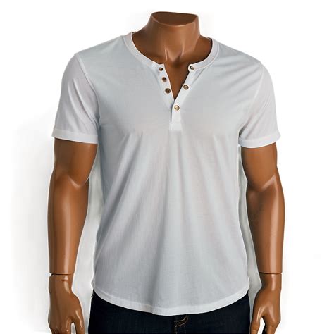 Download White Henley Shirt Png 05252024