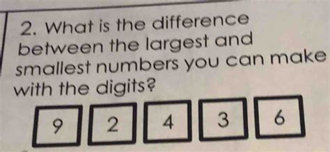solved 2 what is the difference between the largest and smallest