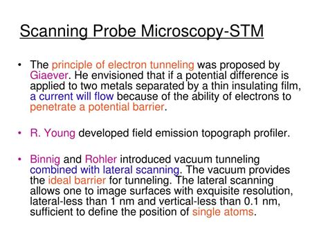 Ppt Scanning Probe Microscopy Principle Of Operation Instrumentation And Probes Powerpoint
