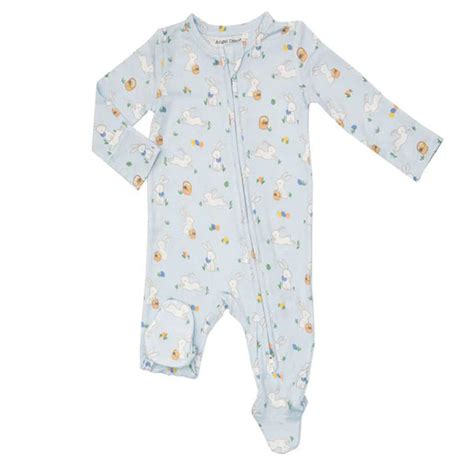2 Way Zipper Footie Blue Bunnies