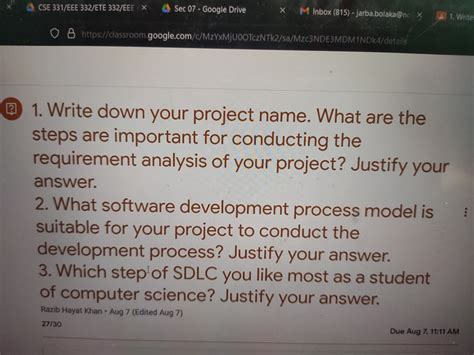 Solved Write Down Your Project Name What Are Thesteps Are Chegg
