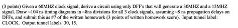 Solved Points Given A MHZ Clock Signal Derive A Chegg