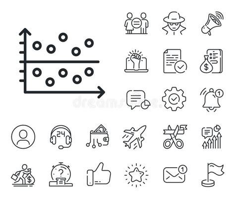 dot plot graph line icon presentation chart sign salaryman gender
