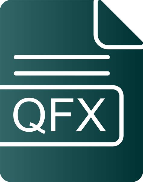 Qfx File Format Glyph Gradient Icon 43714132 Vector Art At Vecteezy