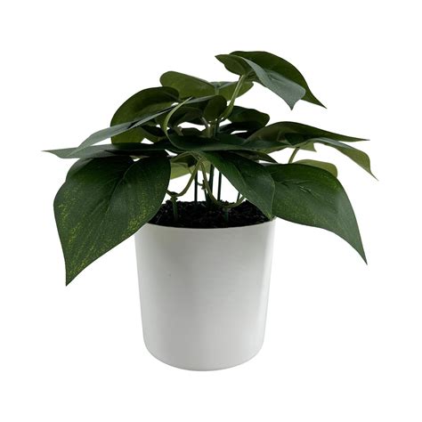 Pathos Artificial Plant With White Pot