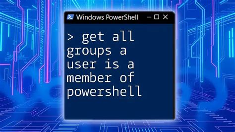 Get All Groups A User Is A Member Of Powershell