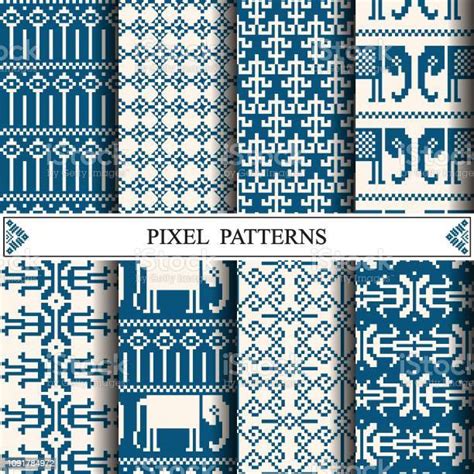 직물 섬유 또는 웹 페이지 배경 만들기 위한 태국 픽셀 패턴입니다 3차원 형태에 대한 스톡 벡터 아트 및 기타 이미지 3차원 형태 공예 그늘 Istock