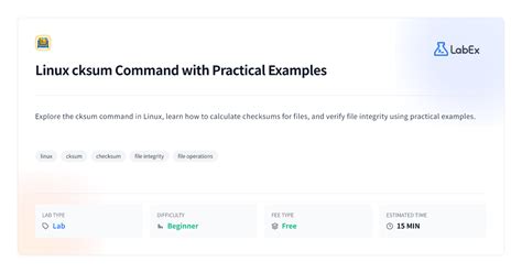 linux cksum command with practical examples labex