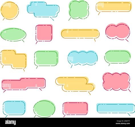 Line Speech Bubble Frames Smart Callout Box Simple Chat Frame And With Editable Stroke Paths